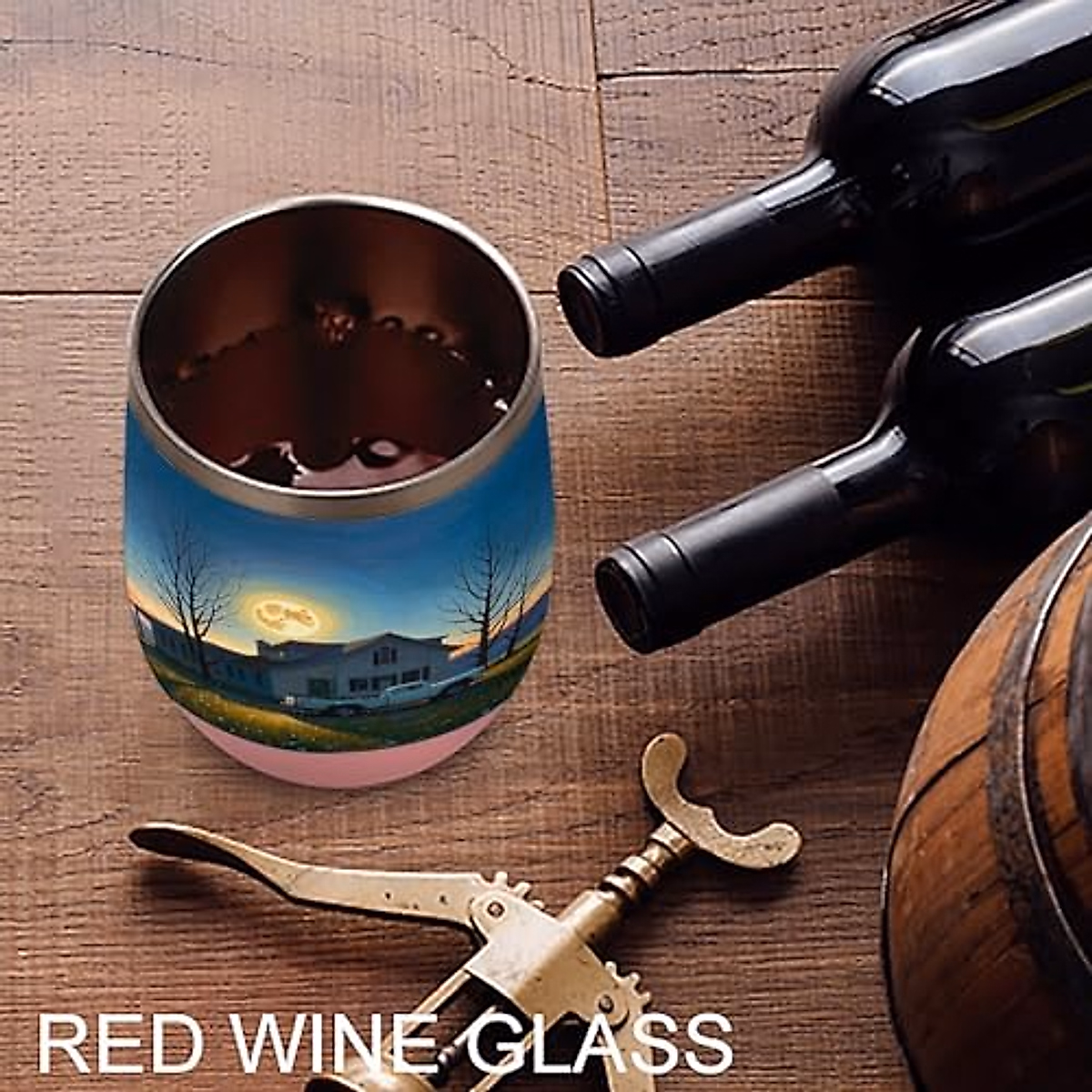 WYUSPGK 304 Stainless Steel Insulated Cup, An Old Abandoned House Print Smooth Rim, Durable & Reusable - Perfect for Office, Home, And Travel