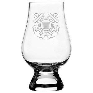 United States Coast Guard Etched Crystal Whisky Glass Compatible with The Glencairn Glass Accessories