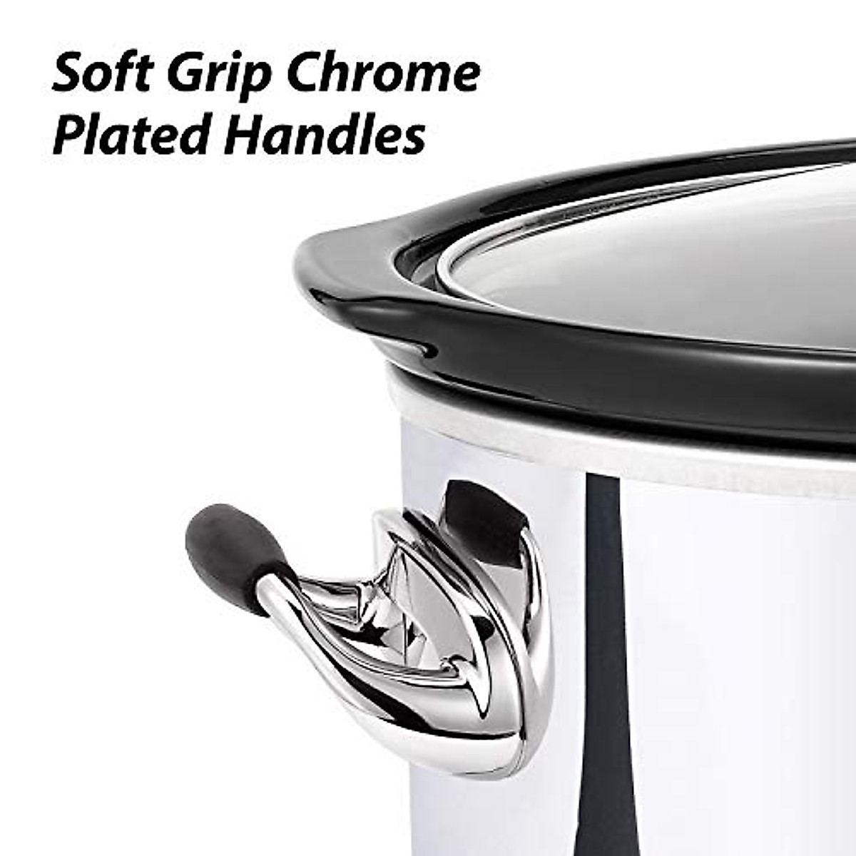 Crockpot 7 Quart Slow Cooker with Programmable Controls and Digital Timer, Polished Platinum