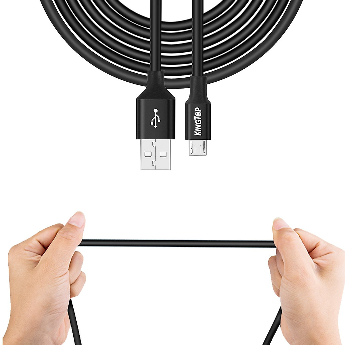 2 pack 9.8ft Charging Cable for PS4 and Xbox One Controller Kingtop USB Charge Cord for Playstation 4 DualShock Xbox One Controller Android Smartphone