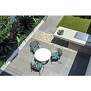 FBTS Prime Outdoor Chair Cushions Set of 4 Patio Seat Cushions with Ties 16x17 Inch Emerald Green Leaves U-Shape Chair Pads for Outdoor Patio Garden Home Office Furniture