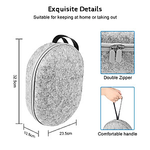 Tyasoleil Carrying Case, DESIGN for Apple Vision Pro, Meta Quest 3/3S, Handle Bag for Oculus Head Strap Touch Controller, Waterproof Portable Protection - Travel Pack Fit for Men Women (Grey)