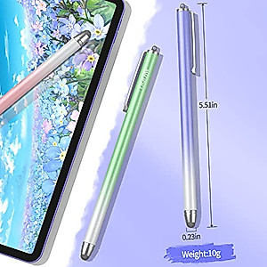Stylus Pens for Touch Screens, Fiber Tips & High Sensitivity Universal Stylus Pen Compatible with iPad/iPhone/Android/Tablets and Other Capacitive Touch Screens Devices