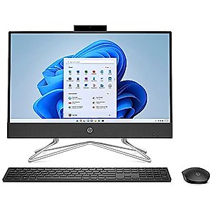 HP 27" FHD IPS All-in-One Desktop Computer 2022, 10-Core Intel Core i7-1255U, Iris Xe Graphics, 16GB DDR4 512GB SSD + 1TB HDD, WiFi 6 Bluetooth, Windows 11 Pro, Black Wireless KB Mouse, COU 32GB USB