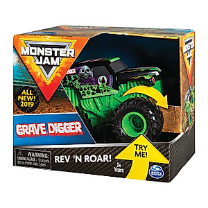 Monster Jam, Official Grave Digger Rev ‘N Roar Monster Truck, 1:43 Scale