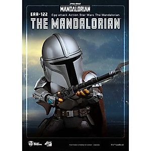Beast Kingdom Star Wars: The Mandalorian: The Mandalorian EAA-122 Egg Attack Action Figure, Multicolor