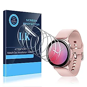 LK 6 Pack Samsung Galaxy Watch 5 40mm / Galaxy Watch 4 40mm / Galaxy Watch Active 2 40mm, [UPGRADE] Max Coverage, HD Clear Soft film, Smart Watch film for Galaxy Watch 40mm, Anti-Scratch Self-Healing