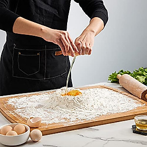 OAKSWARE 30 x 20 Inch XXXL Bamboo Cutting Board, Kitchen Chopping Boards with Juice Groove for Meat, Cheese, Fruit & Vegetables- Alpine Bamboo Butcher Block Carving Board for Stove Topp