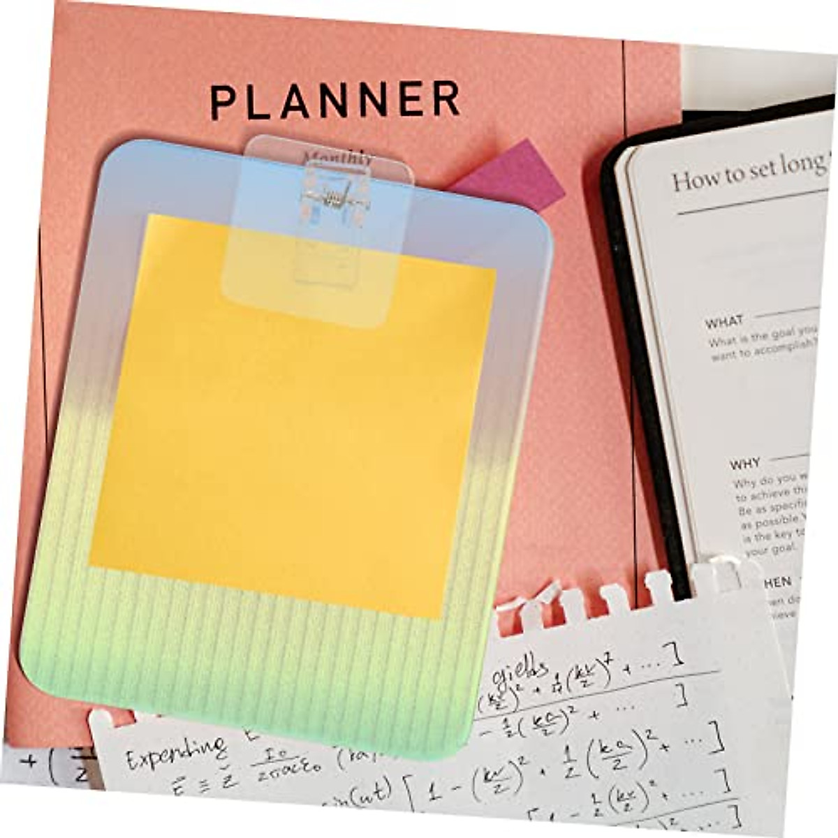 SEWACC 8 Pcs Plate Clamp Paper File Organizer Recording Clipboard Conference Recording Board Sketch Pad Plastic Acrylic Student Clipboard for Office Clipboards Exam Paper Clips