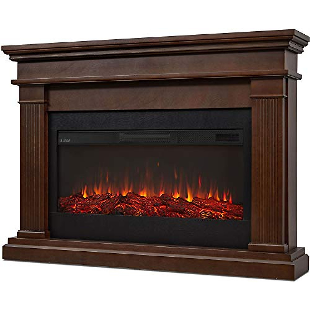Beau 59" Landscape Electric Fireplace in Dark Walnut by Real Flame