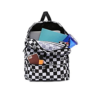 Vans Realm Flying V Black Ashley Blue Backpack, Black/White