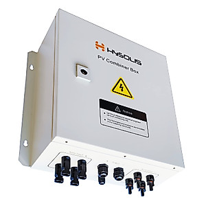 Hysolis Solar PV Combiner Box 4/6 String with 63A Breakers, 16A String fuses, Anti Reverse Current Module, SPD IP65 Rated (6 String)