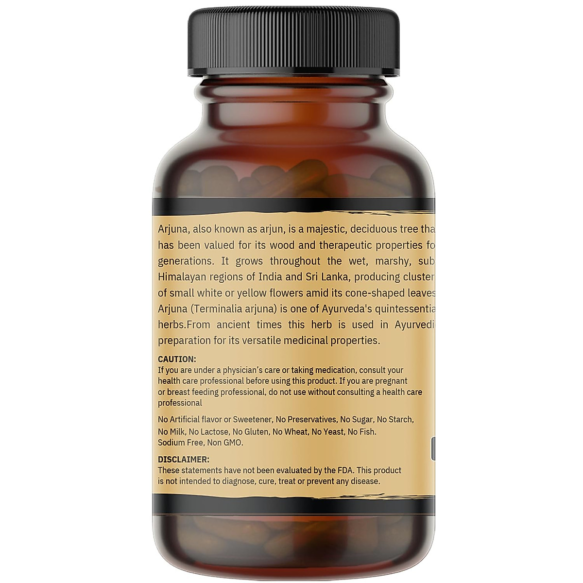 Naturevibe Botanicals Arjuna Capsules Premium 180 Veg Capsules | 1000mg Per Serving | Traditional Supplement | Made with Pure Herb Arjuna Powder