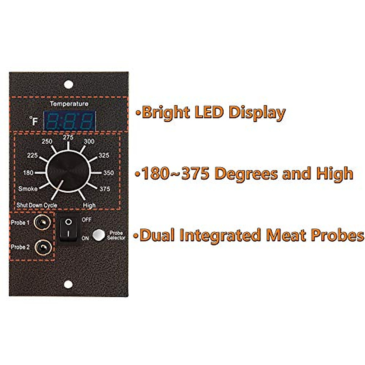 Digital Pro Controller with Meat Probes for Traeger Wood Pellet Grills, Replacement for Traeger Grills BAC365 Pro Series Controller