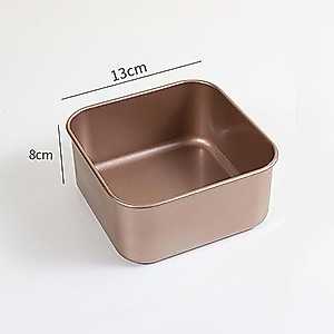 Fenteer Rectangular Baking Pan Rectangle Bread Pan Loaf Tin Roasting Smooth Surface Heavy Duty Rounded Corner Edge Portable Carbon Steel Cake Tray, 5 inch