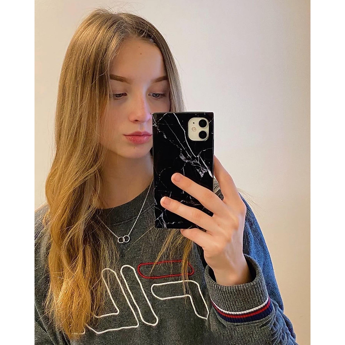 Cocomii Square Case Compatible with iPhone 11 Pro Max - Luxury, Slim, Glossy, Natural Patterns, Timeless Marble, Easy to Hold, Anti-Scratch, Shockproof (Black)