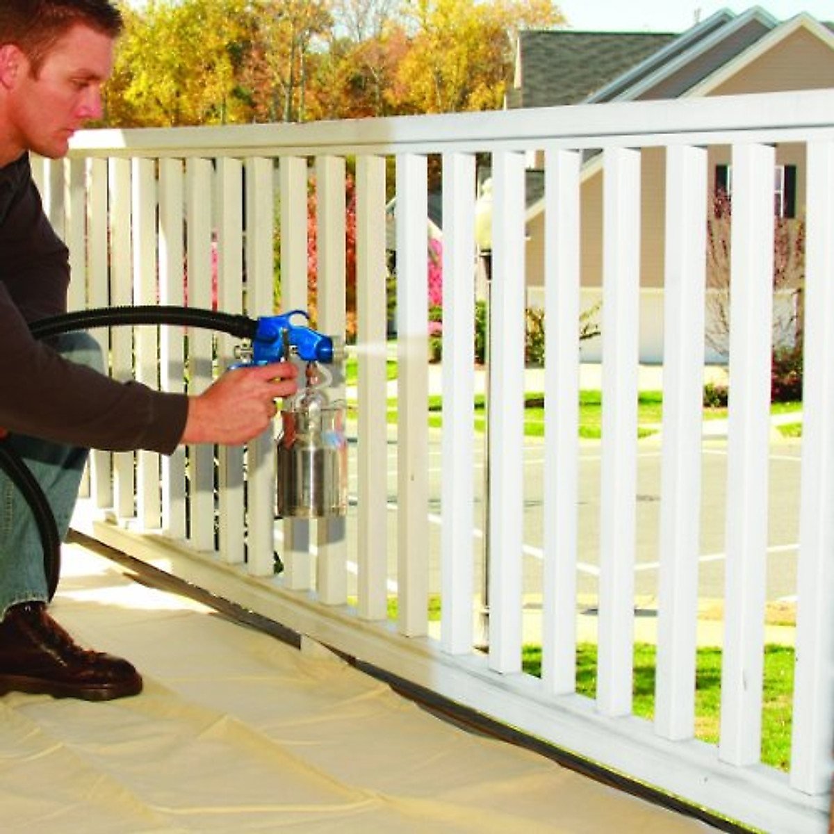 Earlex HV5500 HVLP Spray Station Paint Sprayer for Woodworking and Furniture Refinishing, 2-Stage Turbine, HVLP Spray Gun, Spray Gun, HVLP Turbine Sprayer