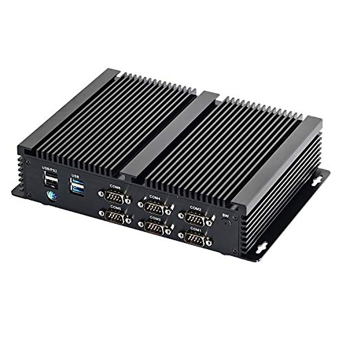 HUNSN Industrial Computer, IPC, Fanless Mini PC, Windows 11 Pro or Linux Ubuntu, I7 10510U 10810U, IM07, GPIO, Watchdog, WOL, SIM Slot, 2 x LAN, 6 x COM, 32G DDR4 RAM, 256G SSD, 1TB HDD
