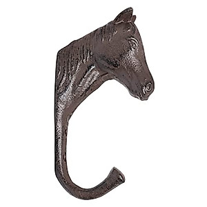 Kassbest Retro Creative Wall Hooks Horse Head Shape Cast Iron Coat Hooks Coat Hooks Hat Hooks Coat Hooks Wall Mounted Door Hooks Decor Hooks 2 Pack