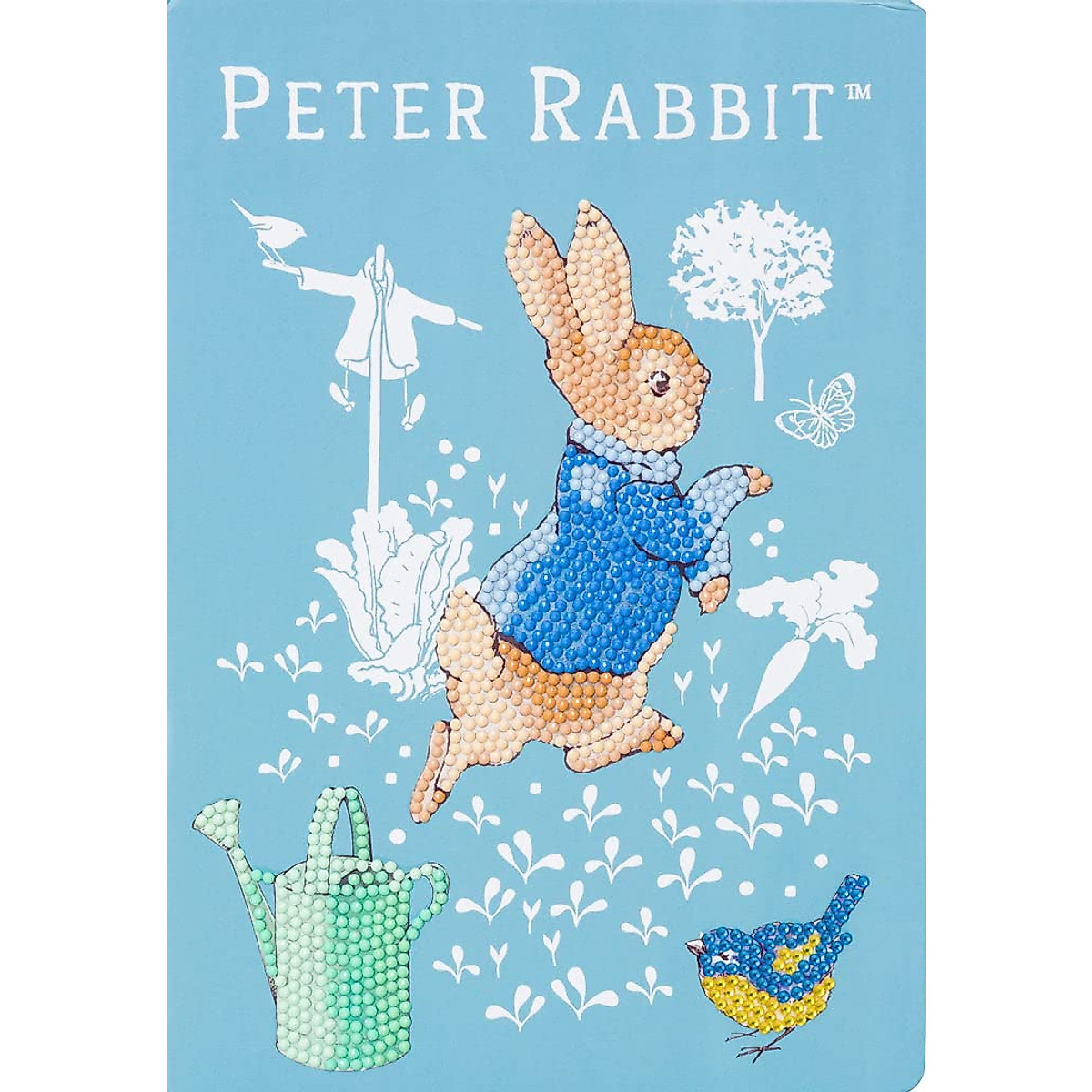 CRYSTAL ART Notebook - Beatrix Potter Peter Rabbit Notebook Kit - Create a Sparkling Notebook Cover Using Crystals - for Ages 8 and up