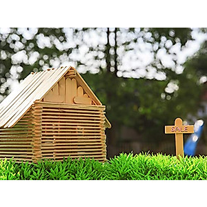 Makerstep 200 Natural Wood Craft, Popsicle Sticks for Crafts 4.5 Inch, Waxing Spatulas, Epoxy Resin Stirring, Ice Cream Candy Making and Garden Markers. Smooth, Splinter-Free, Wooden Wax Sticks