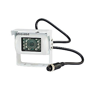 4Pin Car Vehicle Backup Rear View Reversing Parking Night Vision Camera for Truck Lorry Pickup Bus Vehicle Motorhome Caravans Camping 4 Pin Connector Plug Waterproof Shockproof 12V/24V White