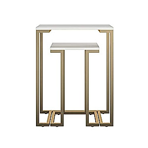 CosmoLiving Cosmopolitan Camila Laptop Desk, White Nesting Tables