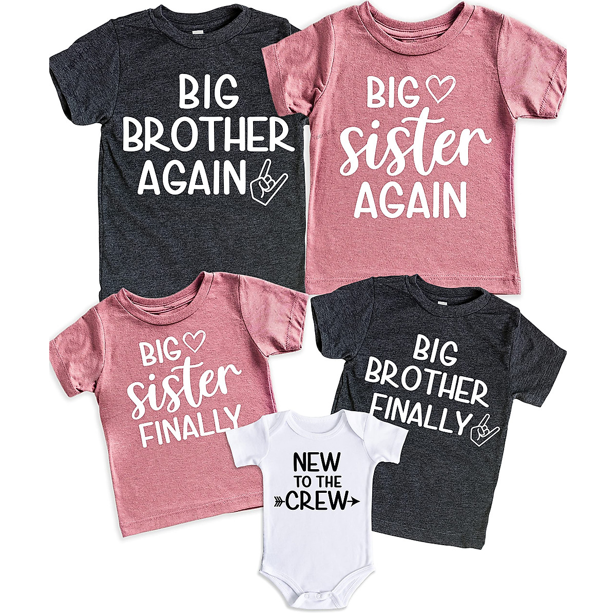 Teeny Fox Big Brother Again Sister Finally New to Crew Sibling Announcement T-Shirt