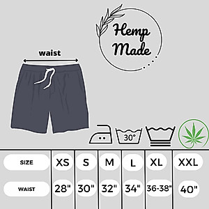 Set of hemp briefs with an elastic band of 2 pieces,drawstring briefs - loose fit boxers for men Elastic Waistband Underwear Boxer Shorts ((XL) 36-38 inch waist)