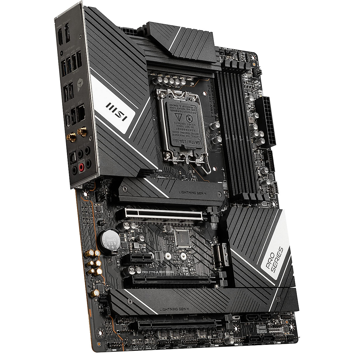 MSI PRO Z790-A WiFi DDR4 ProSeries Motherboard (Supports 12th/13th/14th Gen Intel Processors, LGA 1700, DDR4, PCIe 5.0, M.2, SATA 6G, 2.5Gbps LAN, USB 3.2 Gen2, Wi-Fi 6E, Bluetooth 5.3, ATX)