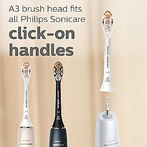 Philips Sonicare Genuine A3 Premium All-in-One Replacement Toothbrush Heads, 2 Brush Heads, White, HX9092/65