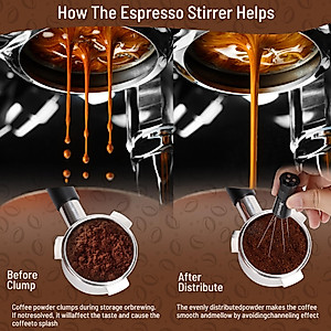 WDT Tool Espresso 54mm Dosing Funnel and Puck Screen Espresso Coffee Stirrer Espresso Distribution Tools Kit Fit Breville Espresso Accessories Machine 8 Series, 54mm Portafilter