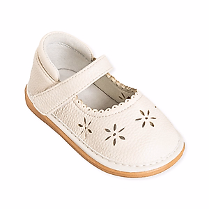 Wee Squeak Toddler Squeaky Shoes Ellie Ivory Size 7