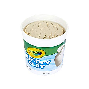 Crayola Air Dry Clay for Kids, Natural White Modeling Clay, 5 Lb Bucket [Amazon Exclusive]