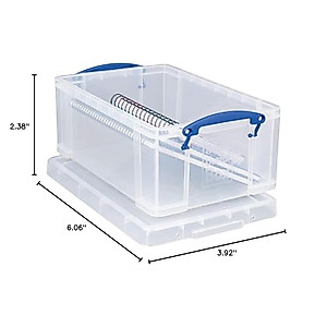 Really Useful Plastic Storage Box 9 Litre Clear