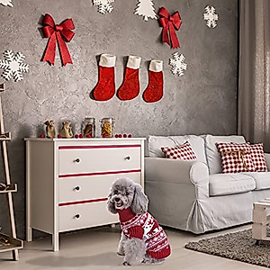 Christmas Dog Jumper Knitted Pet Dog Christmas Sweater Soft Winter Dog Jumper Coat Pet Xmas Sweater Clothes for Small Medium Large Dogs Cats Christmas Costume (Medium, Style-2)