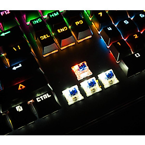 Blue Switch Mechanical Gaming Keyboard - Backlit Wired Gaming Keyboard - 104 Standard Keys - PC Gaming Keyboard for Windows Computer Gamers