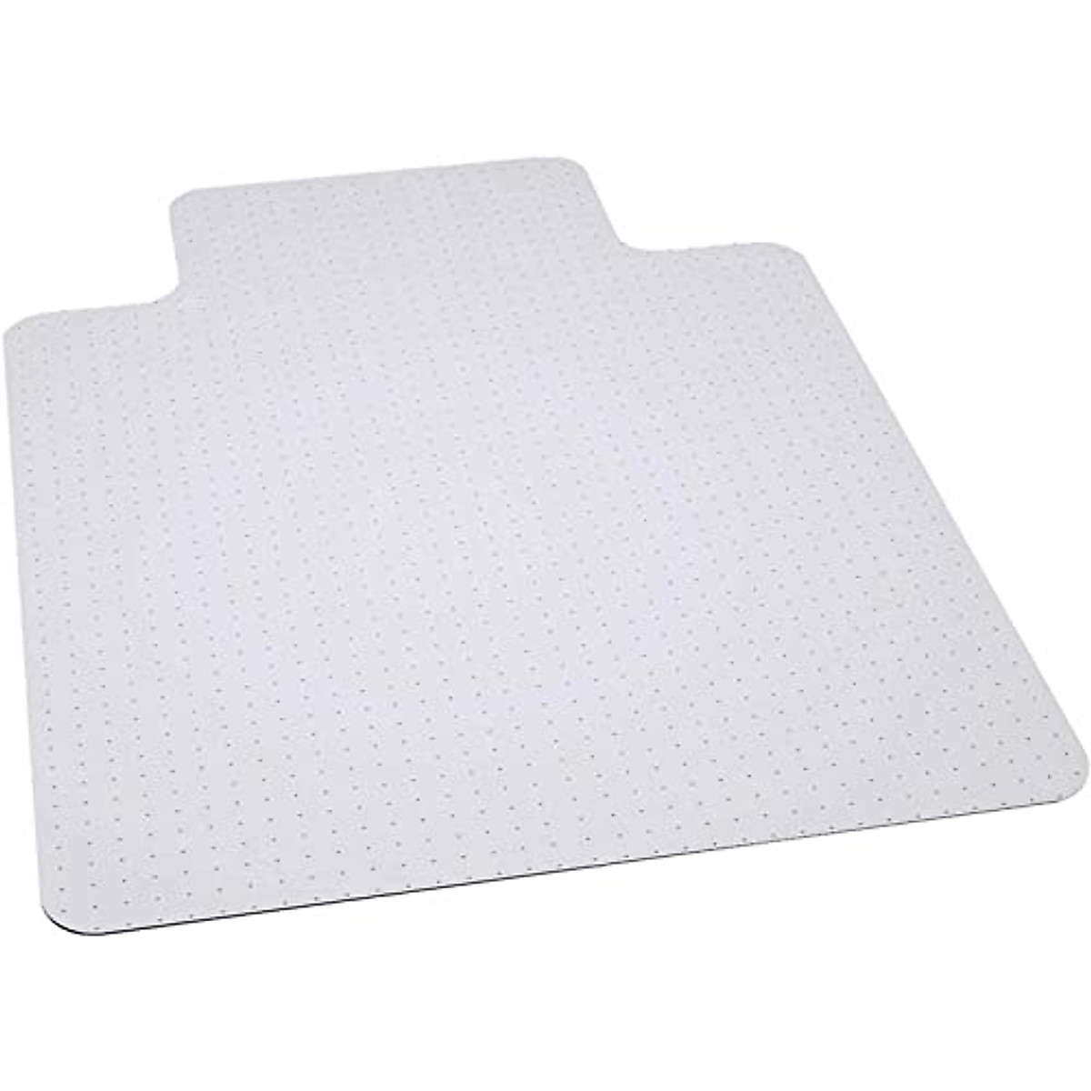 WorkOnIt 36" x 48" Office Desk Chair Floor Mat with Lip for Low Pile Carpet, Clear