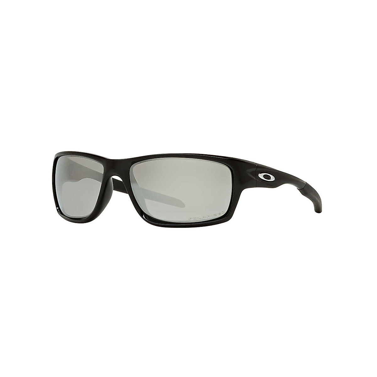 Oakley Men's OO9225 Rectangular Sunglasses, Polished Black/Chrome Iridium Polarized, 60mm