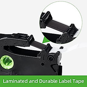 Labelife Compatible Label Tape Replacement for Brother P Touch Label Maker Tape, TZe-231 Tape 12mm 0.47 Inch Laminated White TZe231 TZ231 for PT-D210 PT-D220 PT-D200 PT-H110 PTD400 Label Maker, 4-Pack