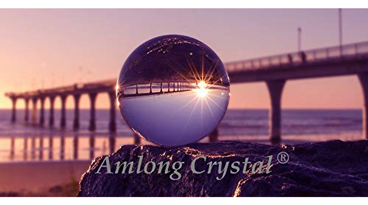 Amlong Crystal 3-Inch Clear Crystal Ball for Photography & Feng Shui