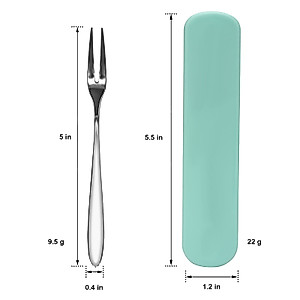 6pcs Premium Escargot Forks Gift Set for Dessert Cake Fruit Salad Appetizer Crab, Stainless Steel Metal Small Tasting Pastry Forks Mirror Polished, Silver Lovely Table Dinner Forks Dishwasher Safe