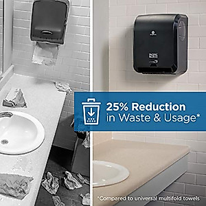 Pacific Blue Ultra 8" High-Capacity Automated Touchless Paper Towel Dispenser by GP PRO (Georgia-Pacific); Black; 59590; 12.9" W x 9" D x 16" H; 1 Dispenser