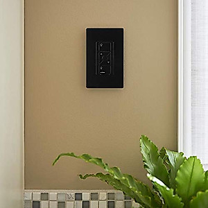 Lutron Caséta Smart Dimmer Switch for ELV+ Bulbs, 250W LED, PD-5NE-BL, Black