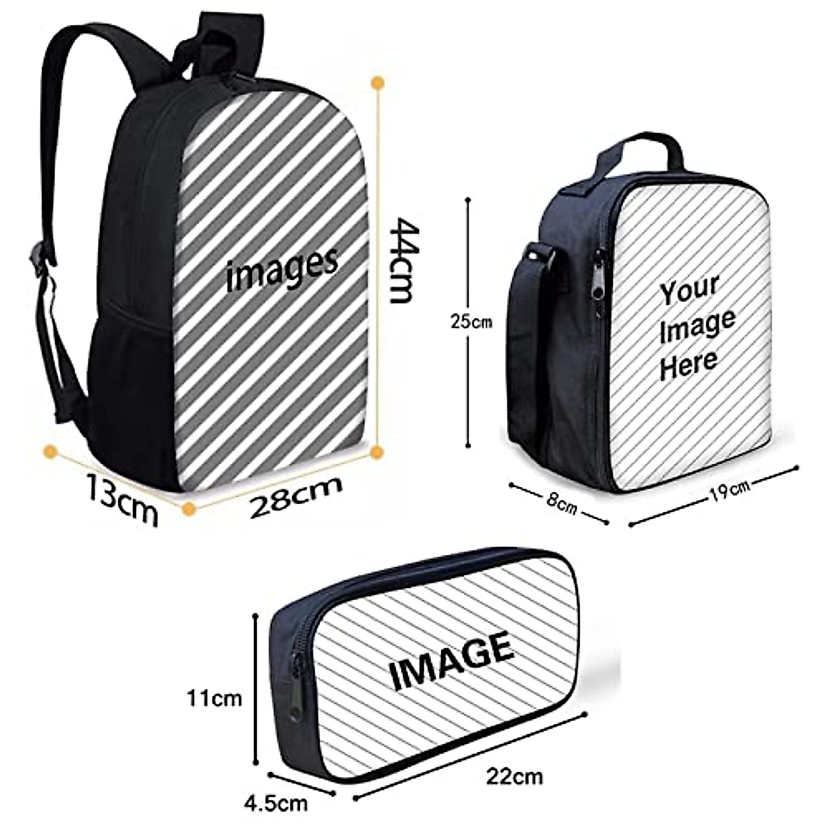 Buybai Cute Corgi Dog Print Children School Backpack Travel Bag Set 3 Piece Teens Shoulder Backpack Lunch Box Pen Holder Organizer