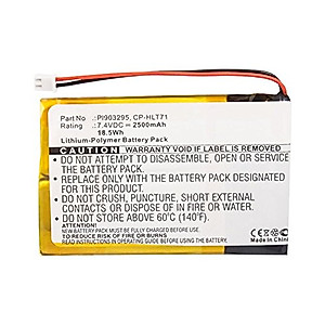 MPF Products 2500mAh HLT71BAT, PL90329, CP-HLT71 Battery Replacement Compatible with Haier HERLT71, HLT71, 805-01-NL Digital Prism ATSC-710, A1710130, TVS3970A LCD TV