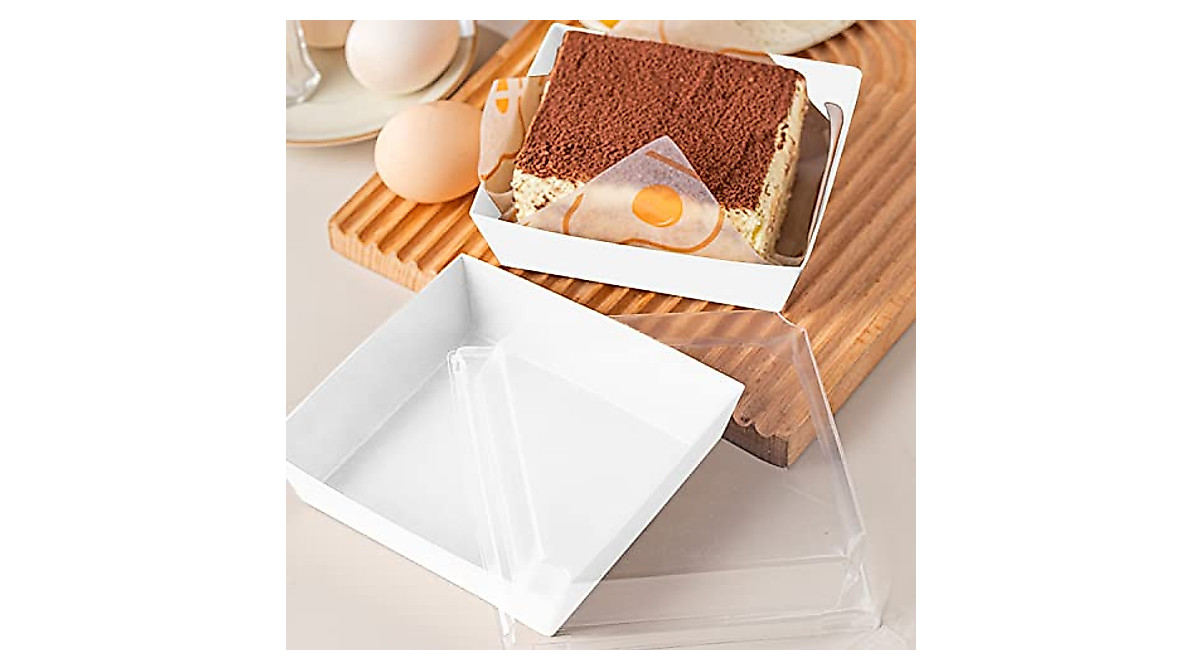 Mini Cake Box Set - 50 Clear Plastic Containers
