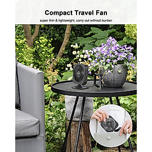 Zuvas Mini Desk Fan Small Powerful Personal Fan Strong Airflow USB Fan 3 Speed Adjustable Table Fan 70° Tilt Electric Portable Fan, for Indoor Outdoor Home Office Car Travel, 4 inch Black