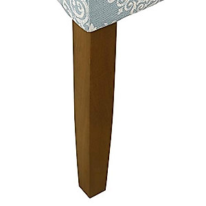 HomePop Parsons Classic Upholstered Accent Dining Chair,Set of 2, Blue and Cream Medallion