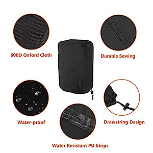 Electric Tongue Jack Cover, Heavy Duty 300D Oxford Fabric Waterproof Tongue Cover for RV/Camper/Travel Trailer/Plug Protector，Universal Electric Power Tongue Jack Cover(10''Lx5''Wx14 H)